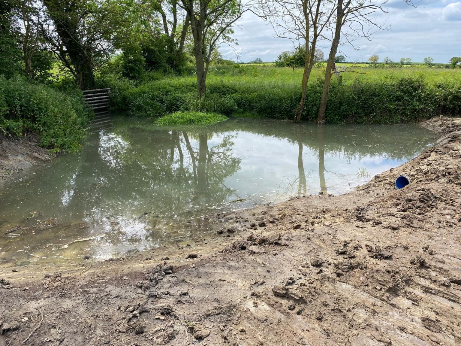 Creation of a wildlife pond last week - Conservation Contractors